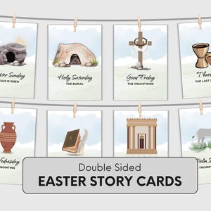 Christian Easter Story Cards: Holy Week Bible Study (PDF) - Etsy