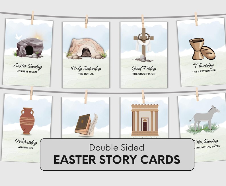 Christian Easter Story Cards: Holy Week Bible Study (PDF) - Etsy