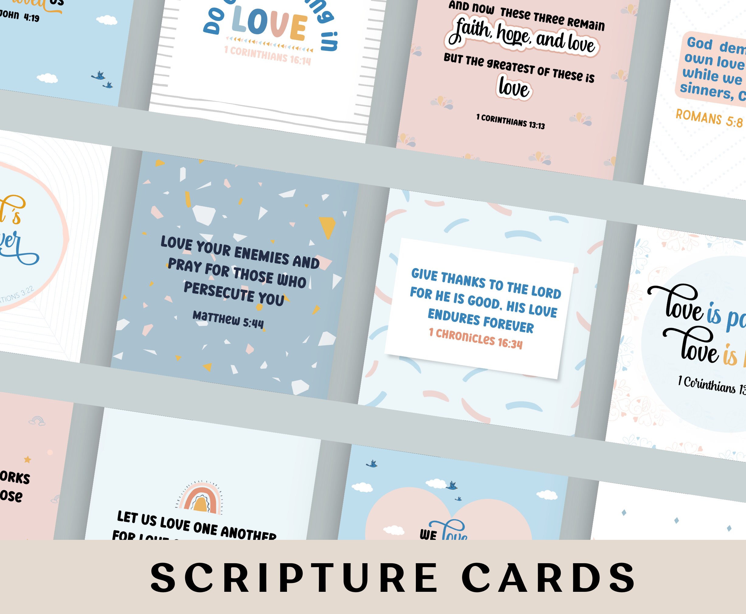 Kids Scripture Cards, Children's Bible Verse Memory, Scripture Card for ...