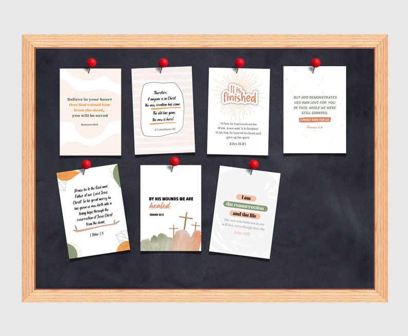 Easter Scripture Cards, Holy Week Cards, Easter Countdown, Christian ...