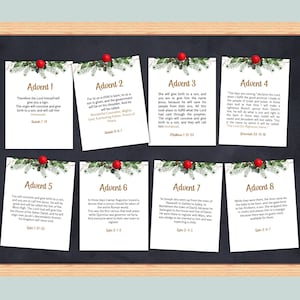 Scripture Advent Calendar for Printable, Christmas Countdown, Bible ...