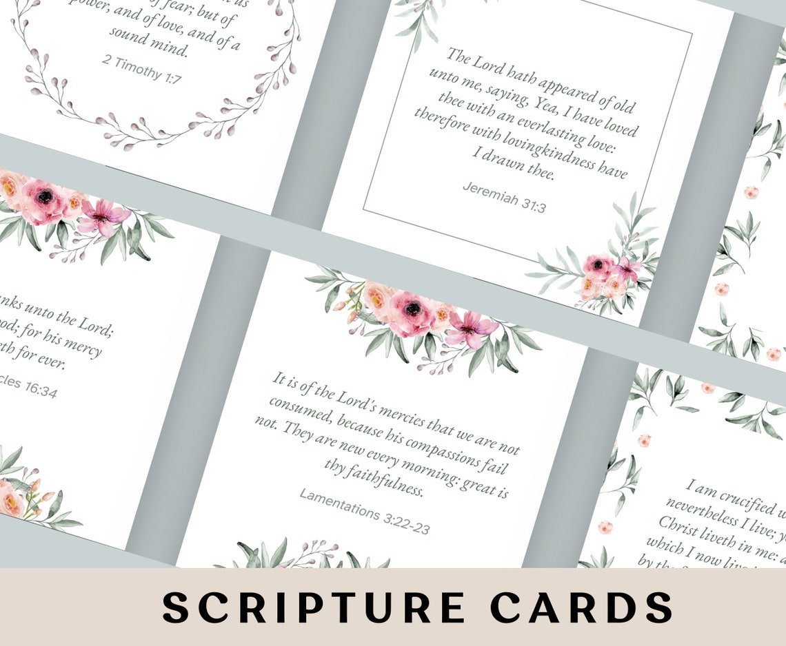 Inspiring Printable Scripture Cards on God's Love for Your - Etsy
