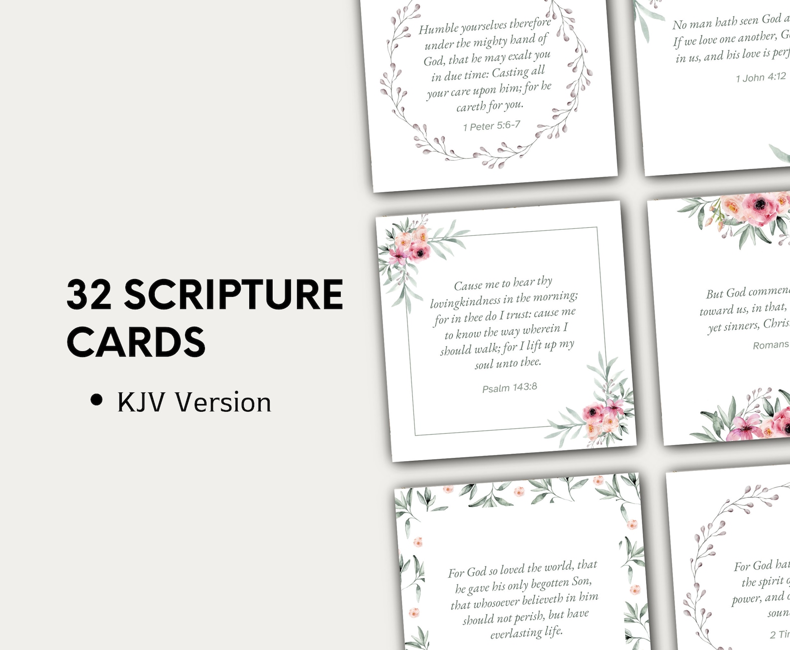 Inspiring Printable Scripture Cards on God's Love for Your Daily ...