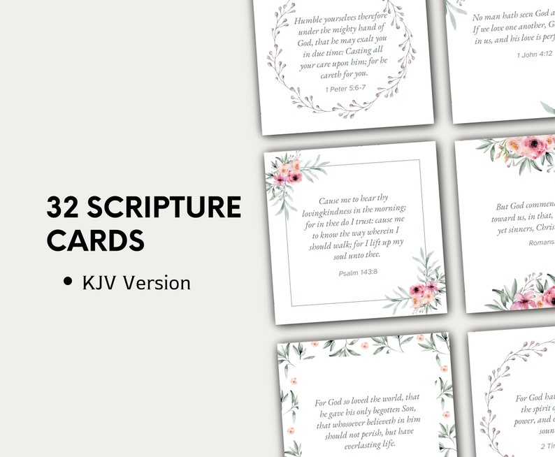 Inspiring Printable Scripture Cards on God's Love for Your Daily ...