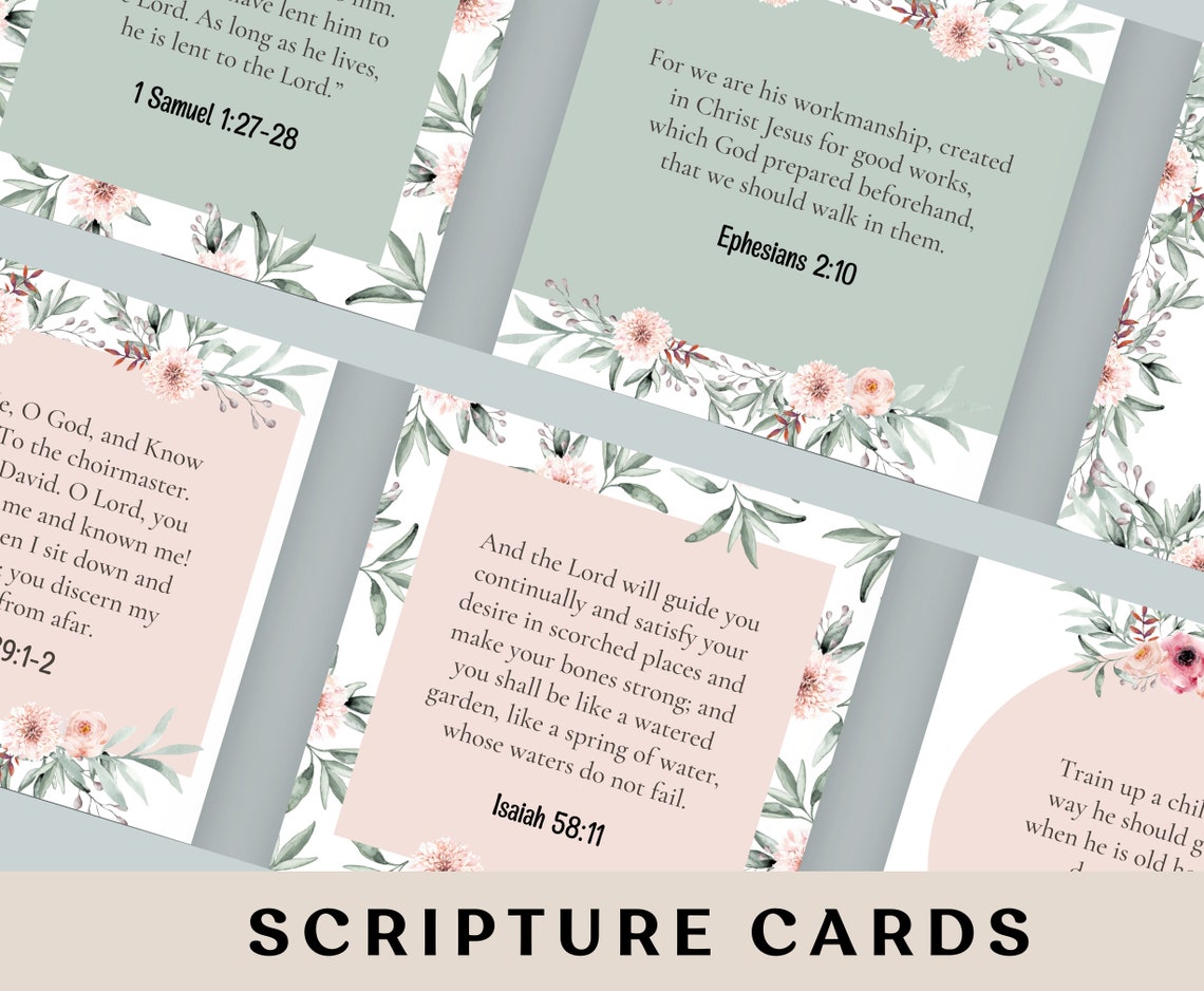12 Bible Affirmation Cards Scripture Cards Bible Verse for - Etsy