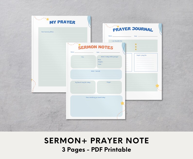 Printable Sermon Notes, Church Notes, Sermon Summary Notes, Christian ...