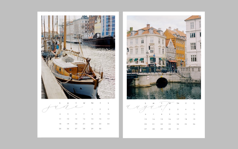 2023 Copenhagen Desk Calendar, Denmark Calendar - Etsy