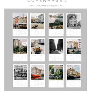 2023 Copenhagen Desk Calendar, Denmark Calendar - Etsy