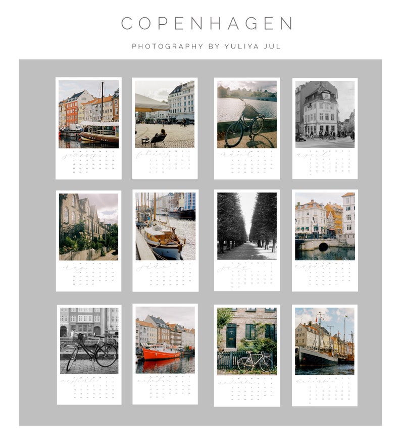 2023 Copenhagen Desk Calendar, Denmark Calendar - Etsy