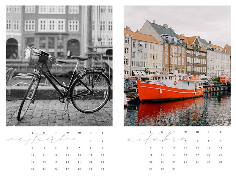 2023 Copenhagen Desk Calendar, Denmark Calendar - Etsy