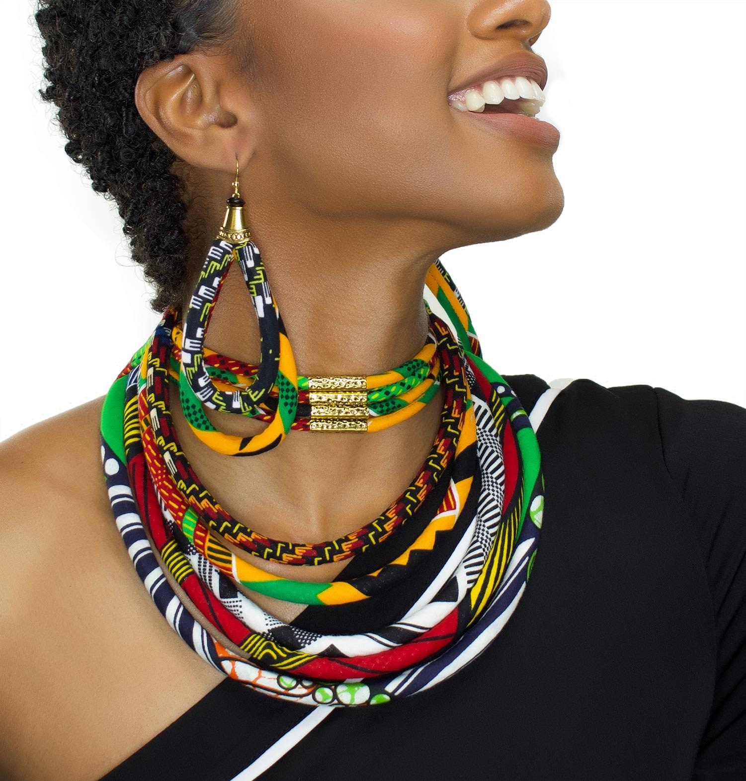 African Jewelry For Women African Print Necklace Queen Etsy