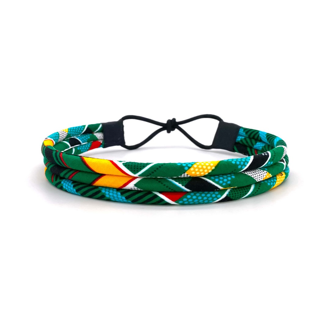 Turquoise Kente Print Headband | Turquoise, Red, Black, Yellow and ...