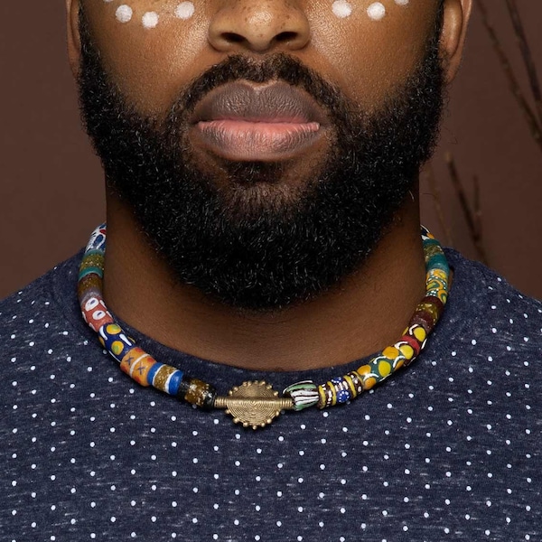Krobo Bead Necklace - Etsy