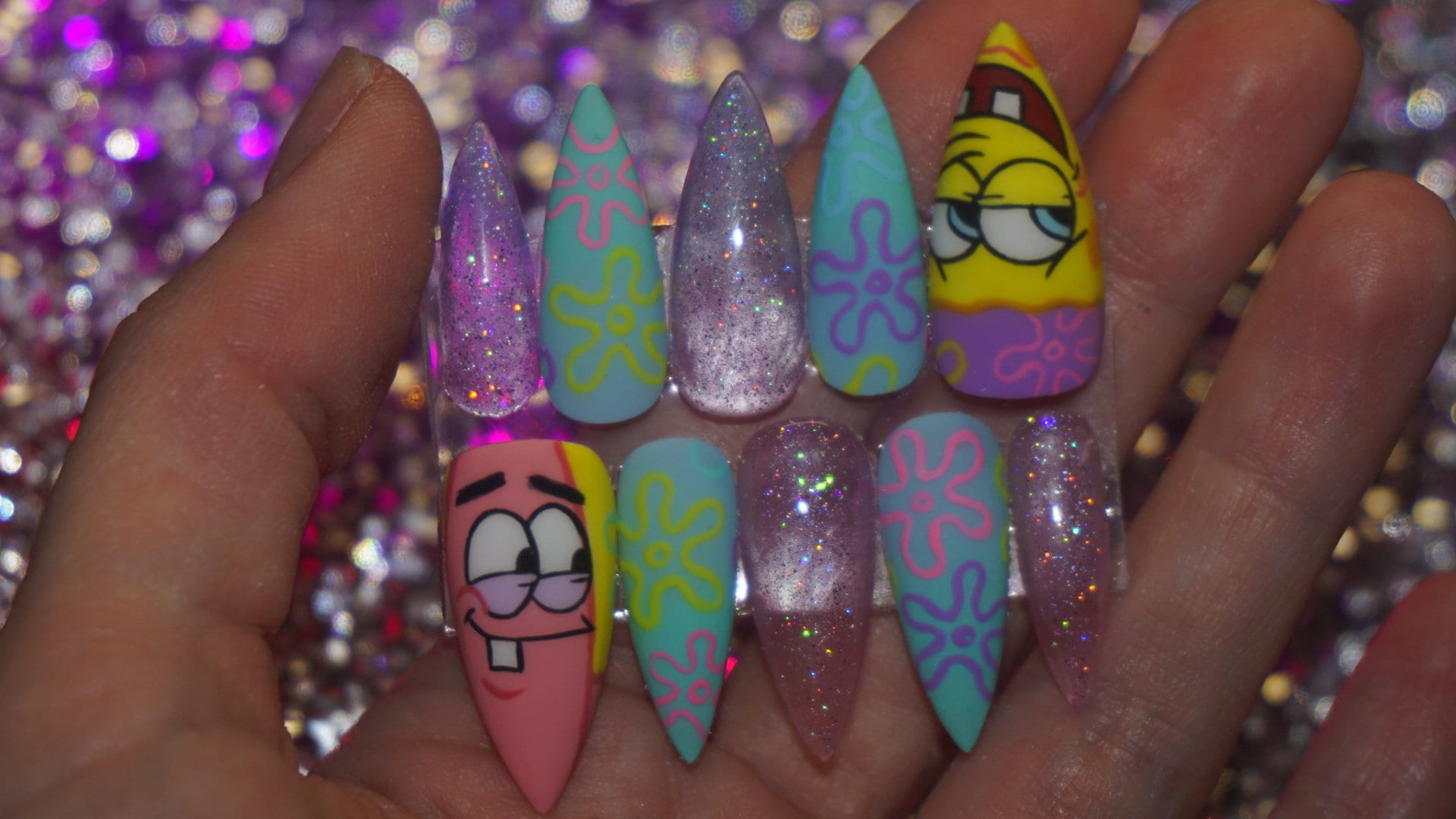Spongebob Nail Art