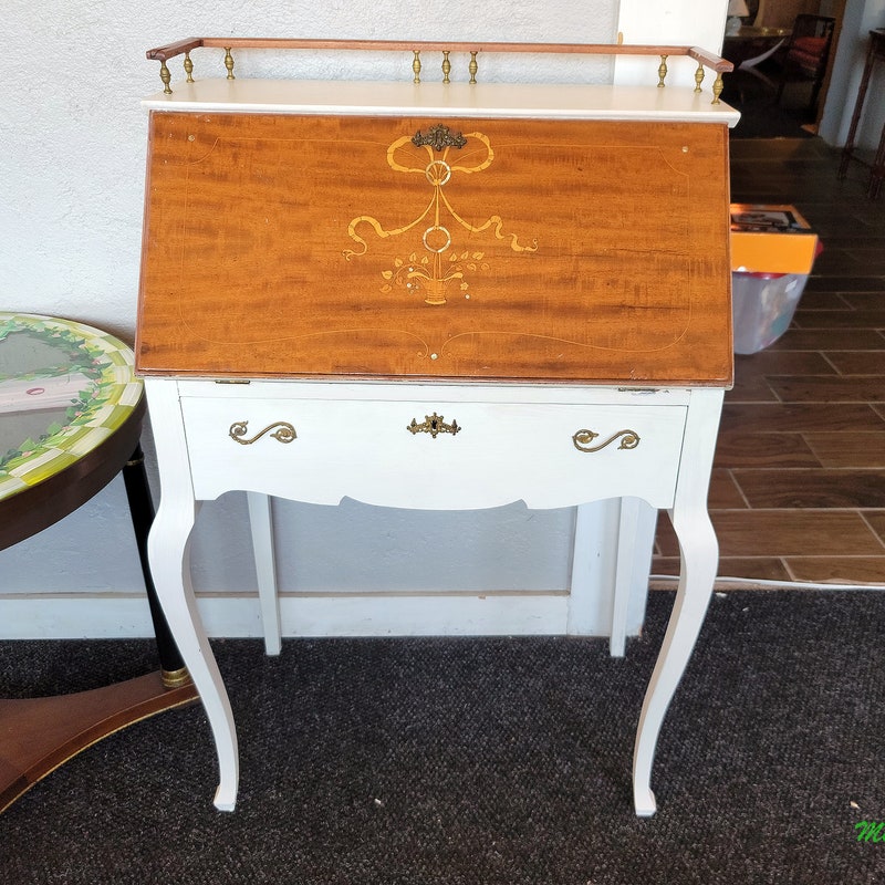 Antique Drop Front Secretary Desk - Etsy