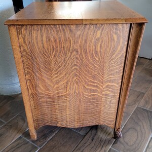 Antique Quartersawn Tiger Stripe Oak Cabinet Side End Accent Table Nightstand - Etsy