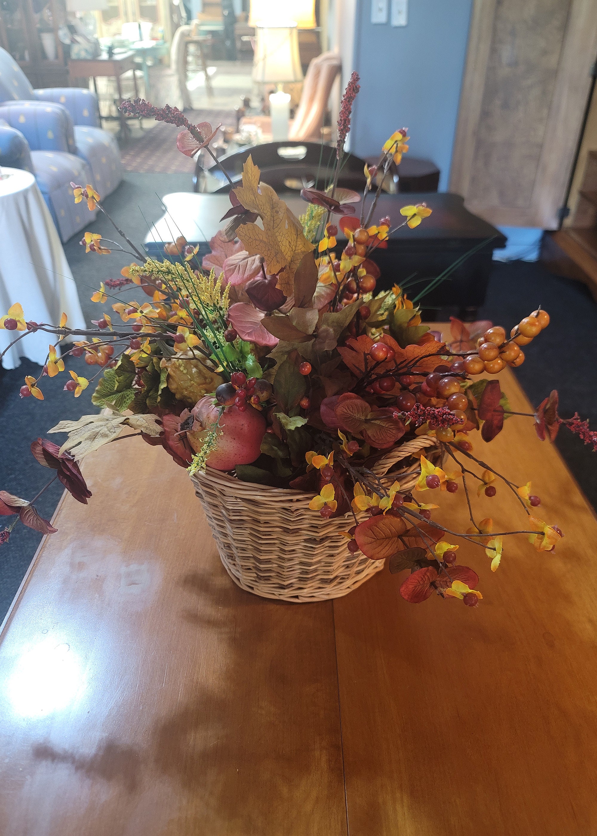 Fall Harvest Basket Table Centerpiece Decor - Etsy