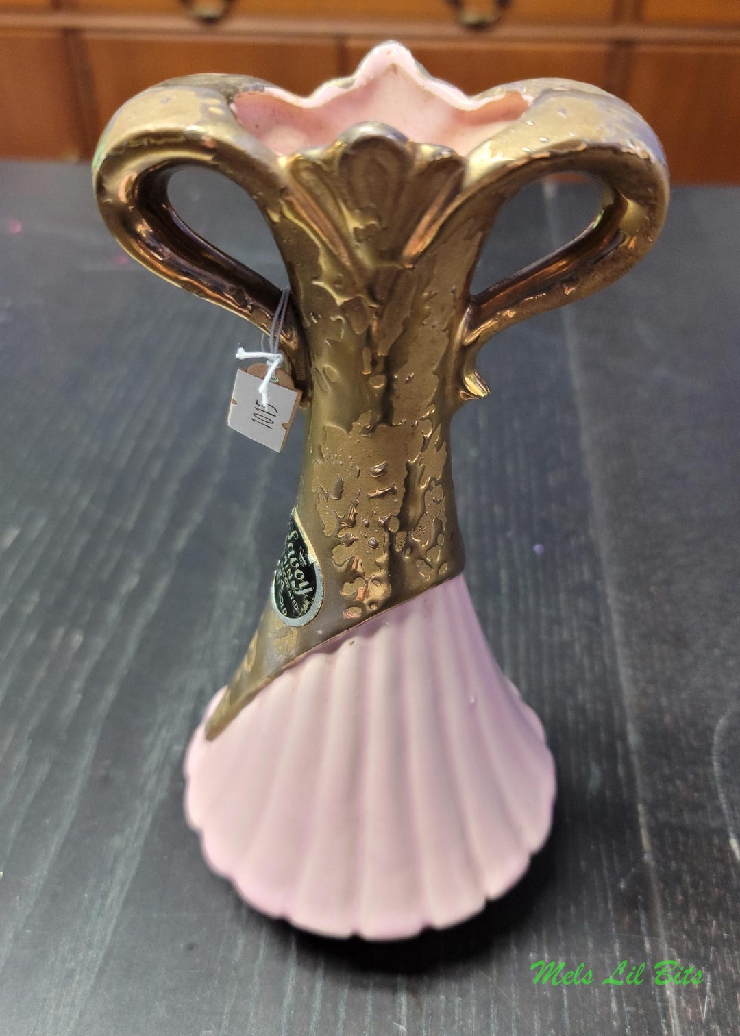 Vintage Savoy China Weeping Gold Vase MCM Mid Century Pink - Etsy