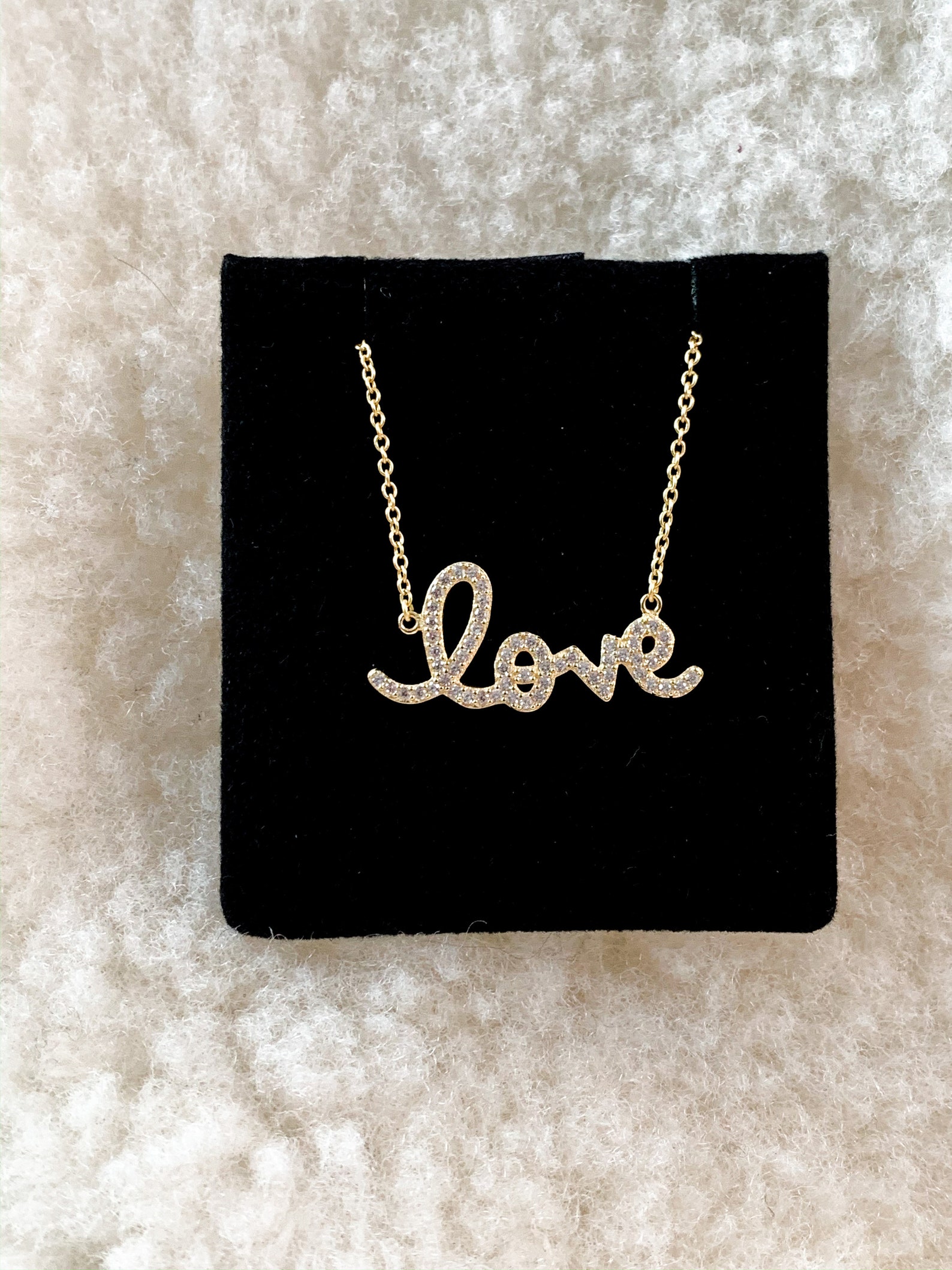 Love Script Necklace Cz Diamond Wedding Necklace Love - Etsy