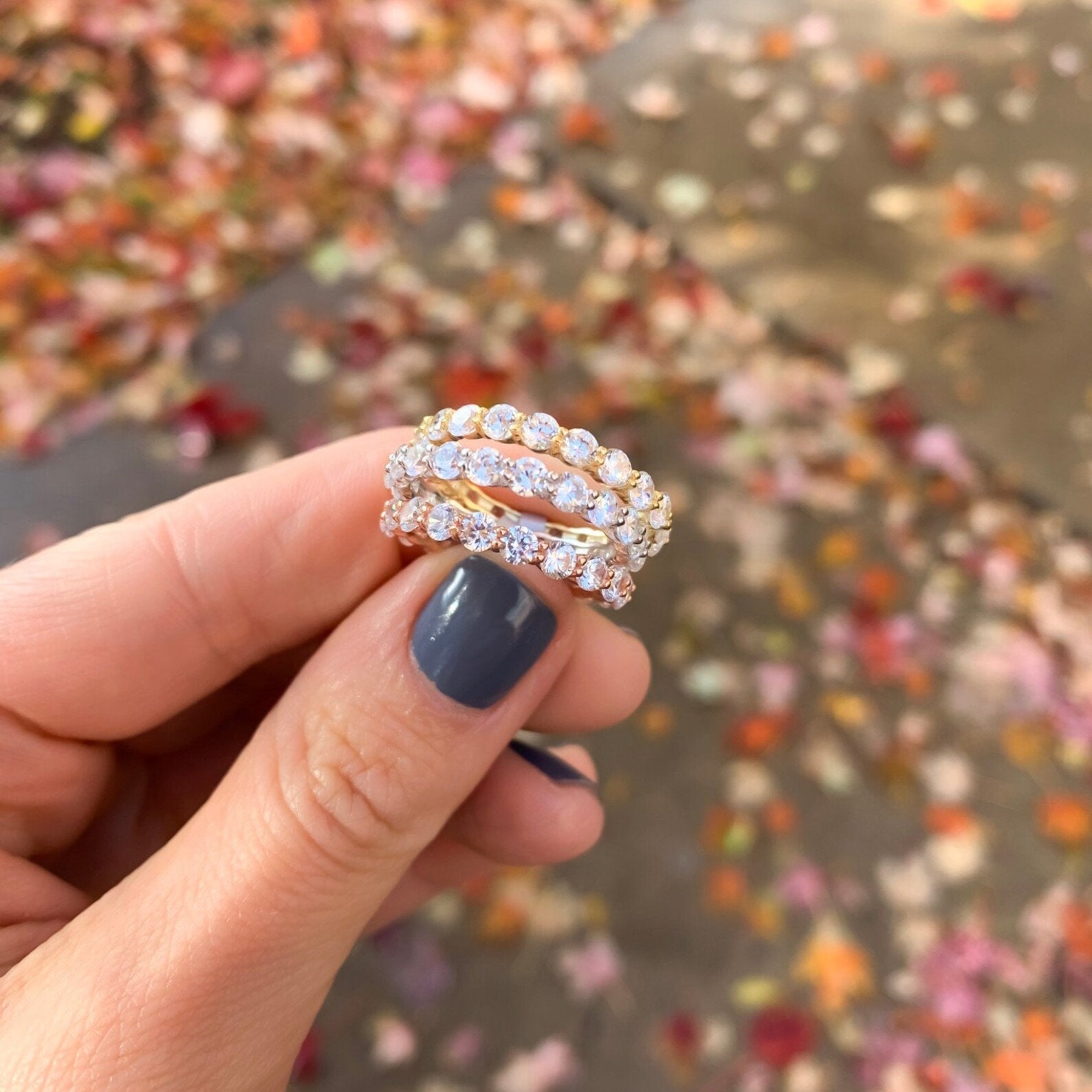 Full Cz Diamond Eternity Band Anniversary Ring Bridal Ring - Etsy