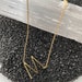 Sideways Letter M Necklace Initial Necklace Letter Necklace - Etsy