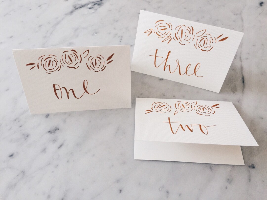 Custom 6 X 4 Inch Hand Drawn Metallic Rose Gold Lettering Sign / GARDEN ...