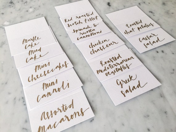 Custom Hand Drawn Metallic Gold Copper Lettering Sign / | Etsy