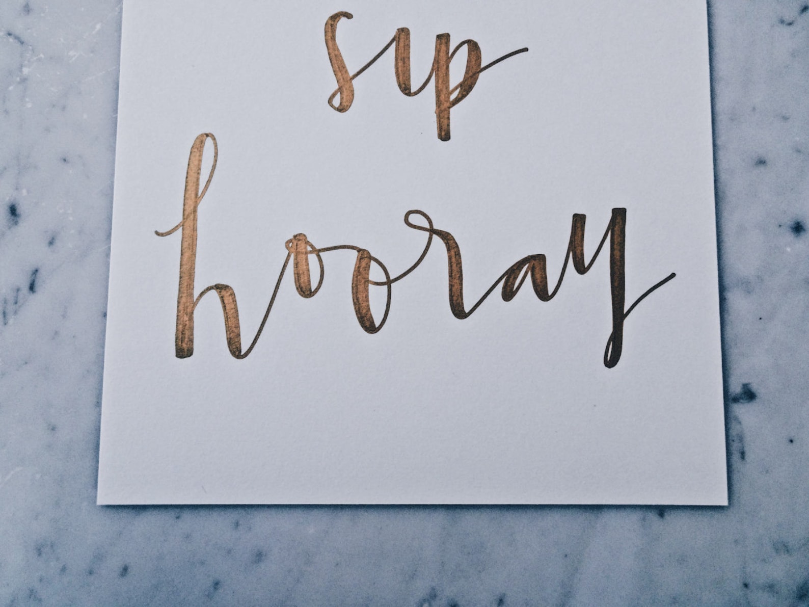 Custom A4 Hand Drawn Metallic Gold Lettering Sign / Drinks / - Etsy