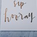 Custom A4 Hand Drawn Metallic Gold Lettering Sign / Drinks / Sip Sip ...