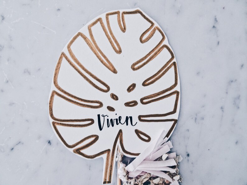 Monstera Leaf Cake Topper / Palm Tree Leaf / Gold Modern - Etsy