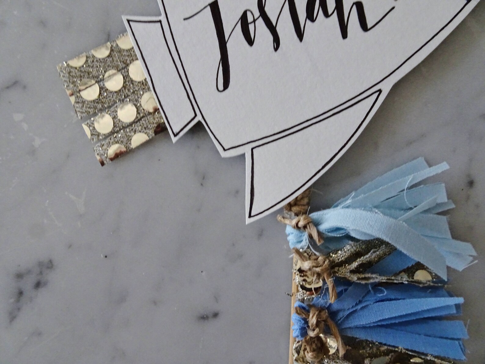 Rocket Cake Topper / Modern Calligraphy / Custom Hand Lettered / Blue ...