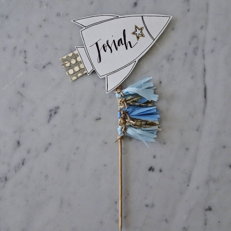 Rocket Cake Topper - Etsy Canada