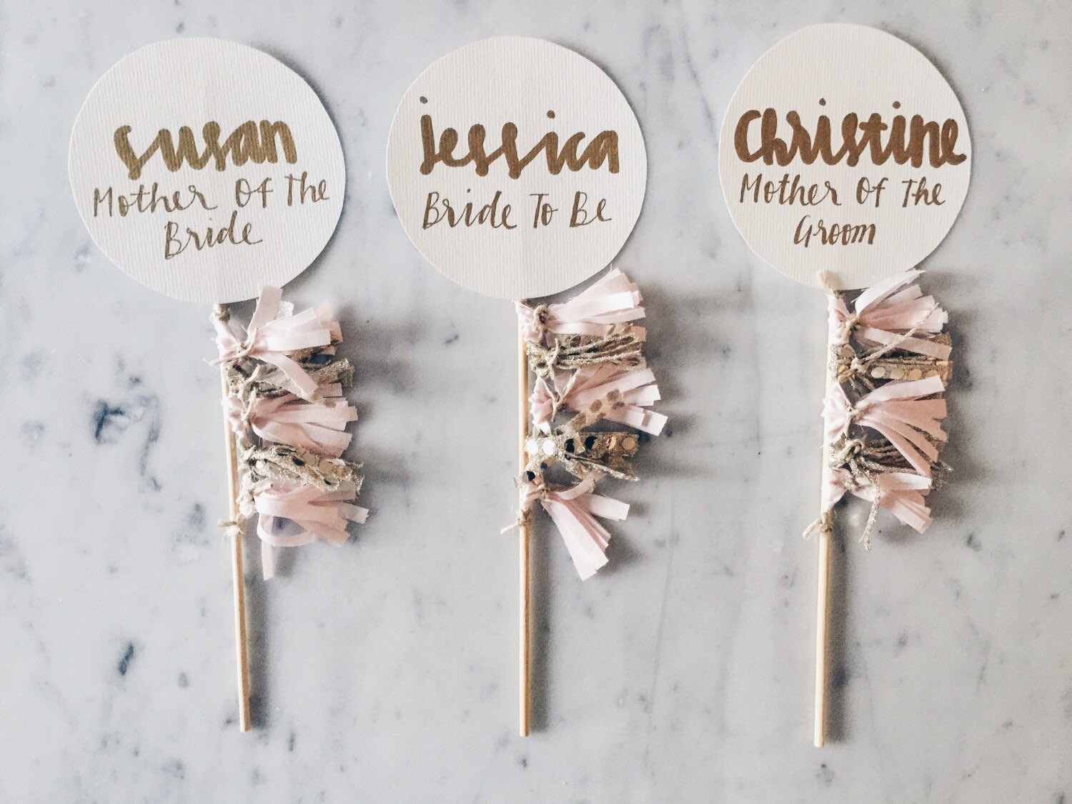 Cake Topper / Modern Calligraphy / Custom Hand Lettered/ Gold | Etsy