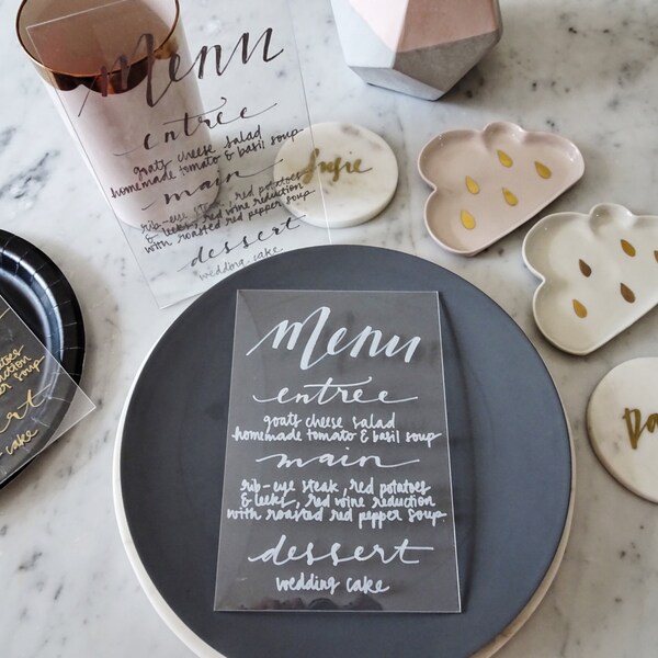Hand Lettered Menu - Etsy