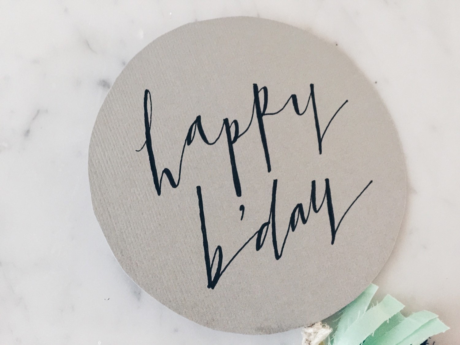 Cake Topper / Modern Calligraphy / Custom Hand Lettered/ Happy | Etsy
