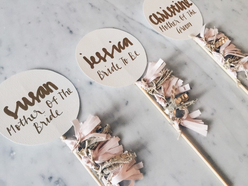 Cake Topper / Modern Calligraphy / Custom Hand Lettered/ Gold | Etsy