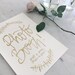 Custom A4 Hand Drawn Metallic Gold Lettering Sign / GARDEN - Etsy