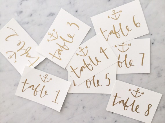 Custom 6 X 4 Inch Hand Drawn Metallic Gold Lettering Sign / | Etsy