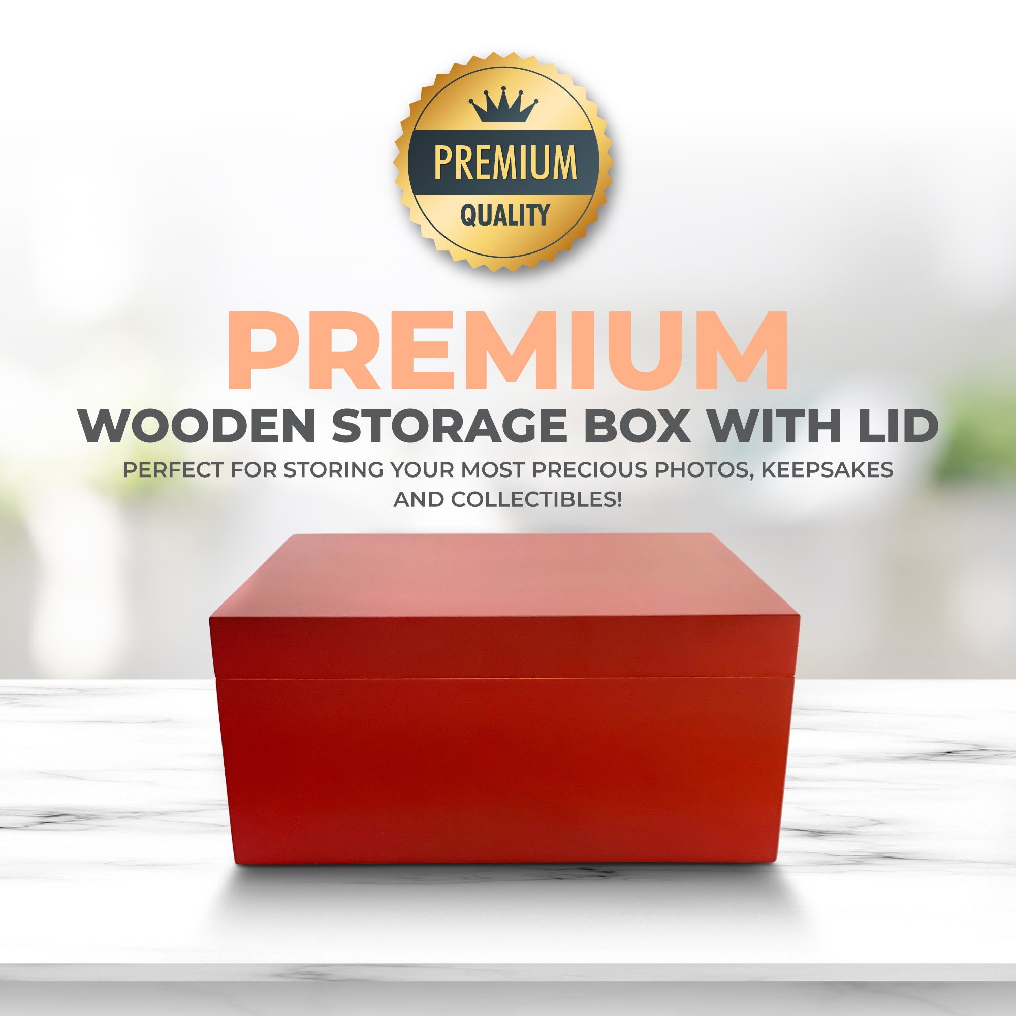 Heritage Red Keepsake Box With Hinged Lid Wooden Storage Box - Etsy