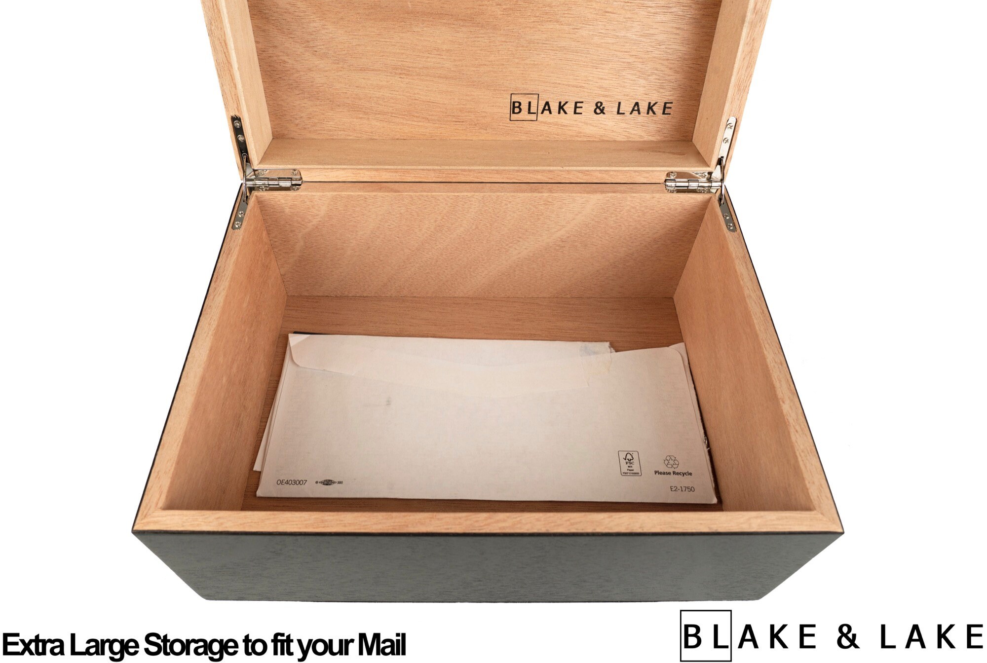 Large Wooden Box With Hinged Lid Wood Storage Box With Lid Etsy