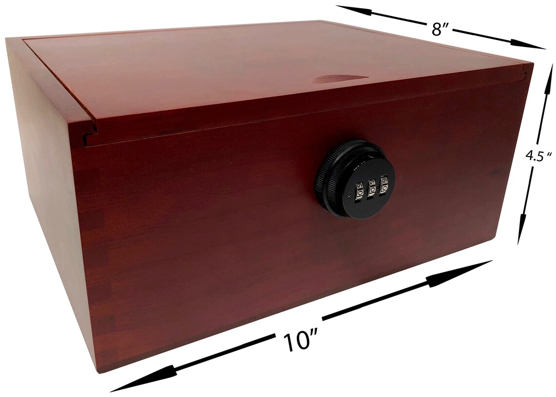 Locking Stash Box with Combo Lock Luxury Stash Box with two | Etsy