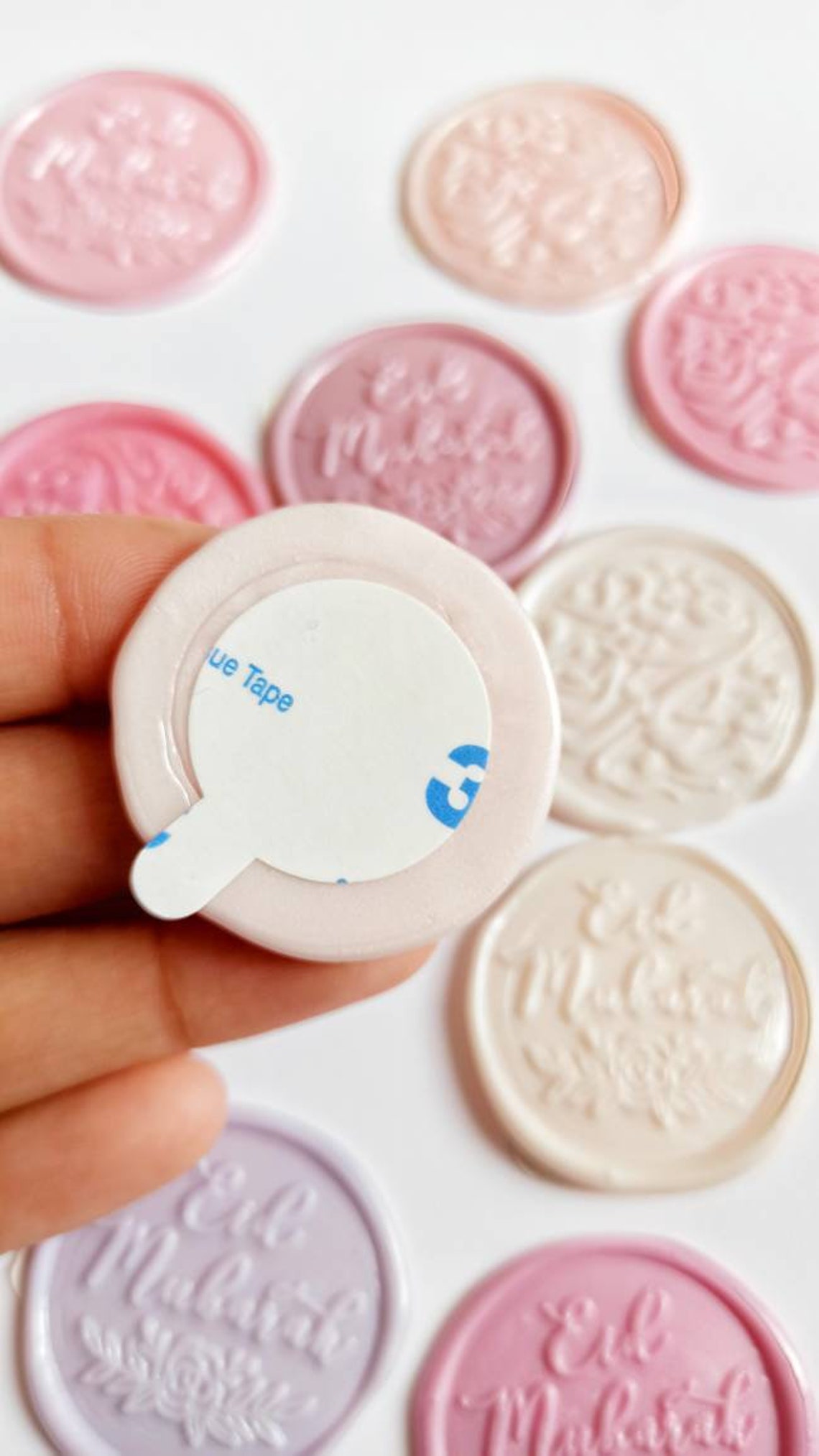 ROUND Double Sided Adhesive - Self Adhesive Stickers - Wax Seal Stamp ...