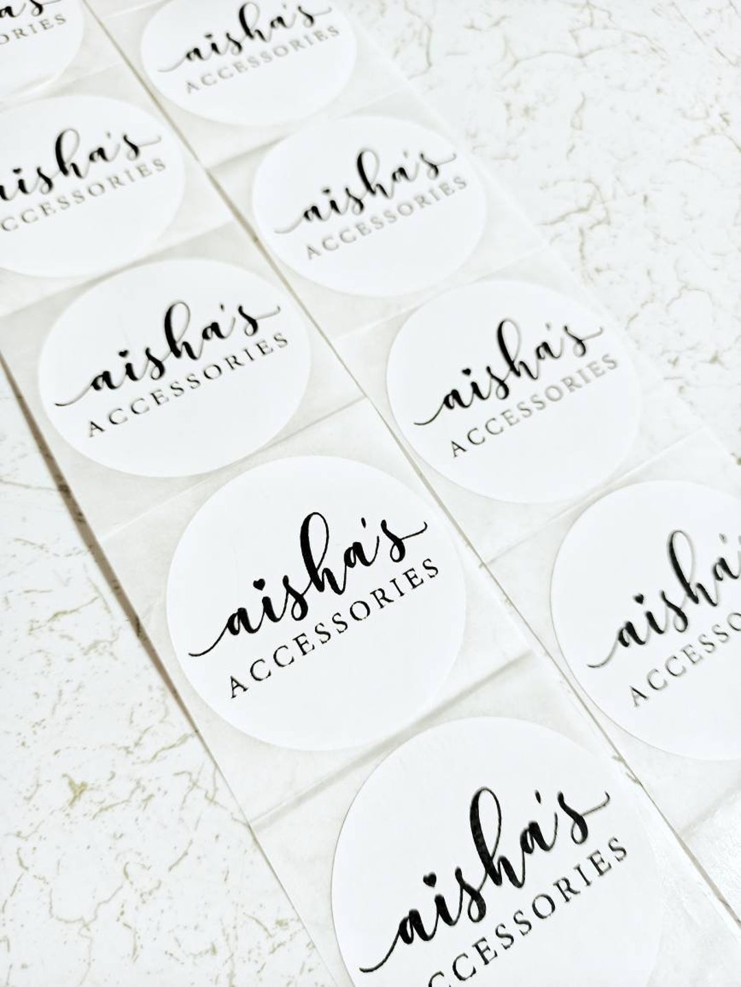 Custom Round Stickers - 2 Inch | Logo Thermal Labels - Small Business ...