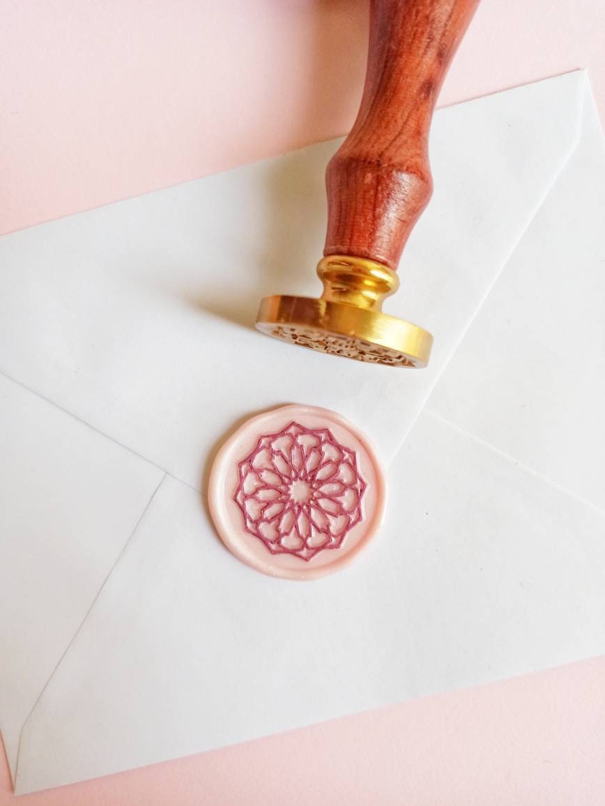 Geometric Wax Seal Stamp - Arabesque Stamp Sealing - Salaam Mosque Duas ...