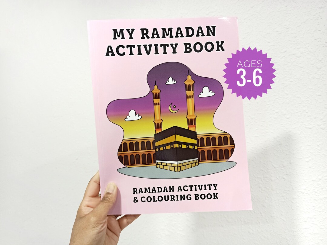My Ramadan Activity Book (PINK COVER) - Ramadan Colouring Book, Ages 3 ...