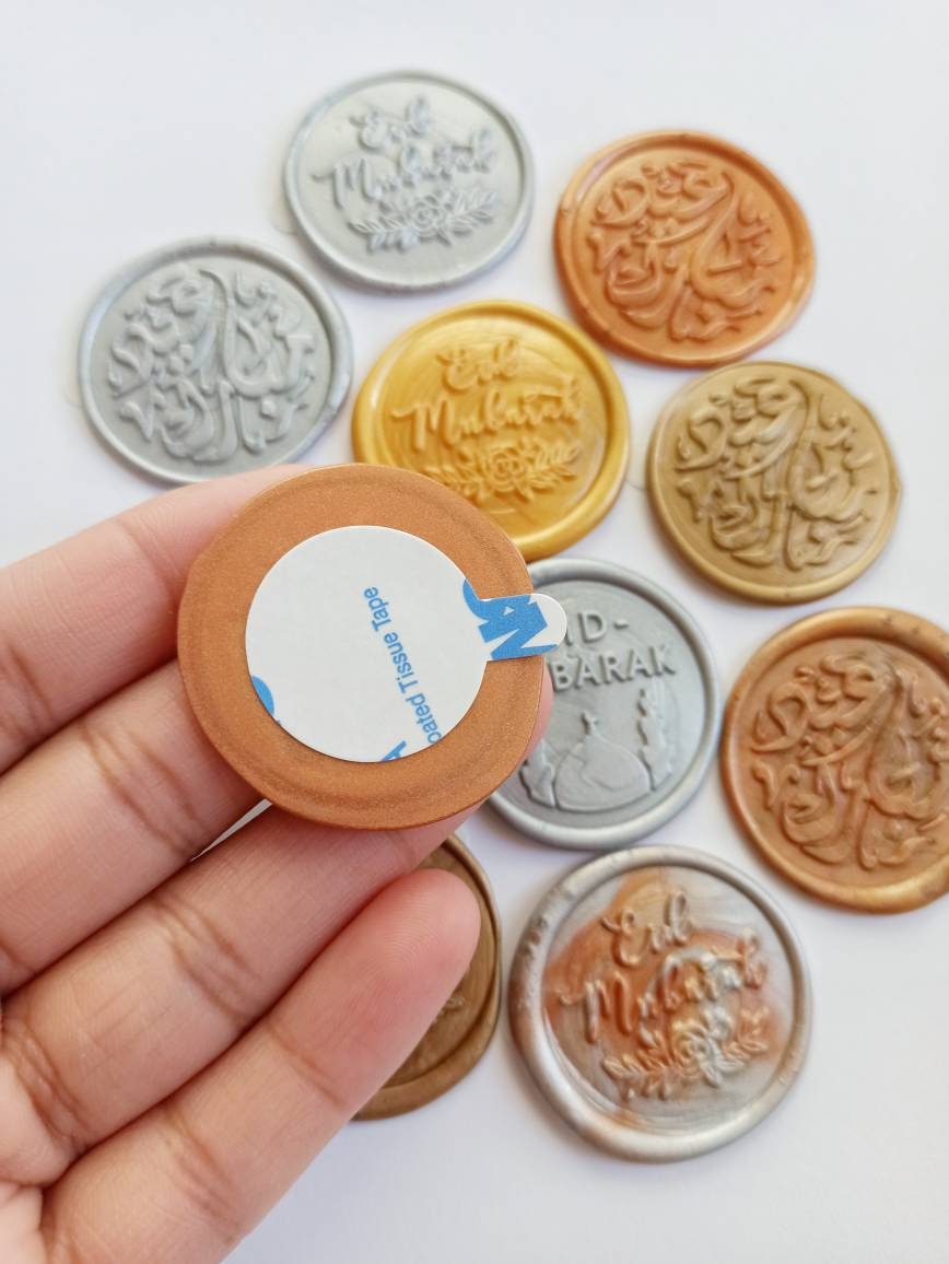 ROUND Double Sided Adhesive - Self Adhesive Stickers - Wax Seal Stamp ...