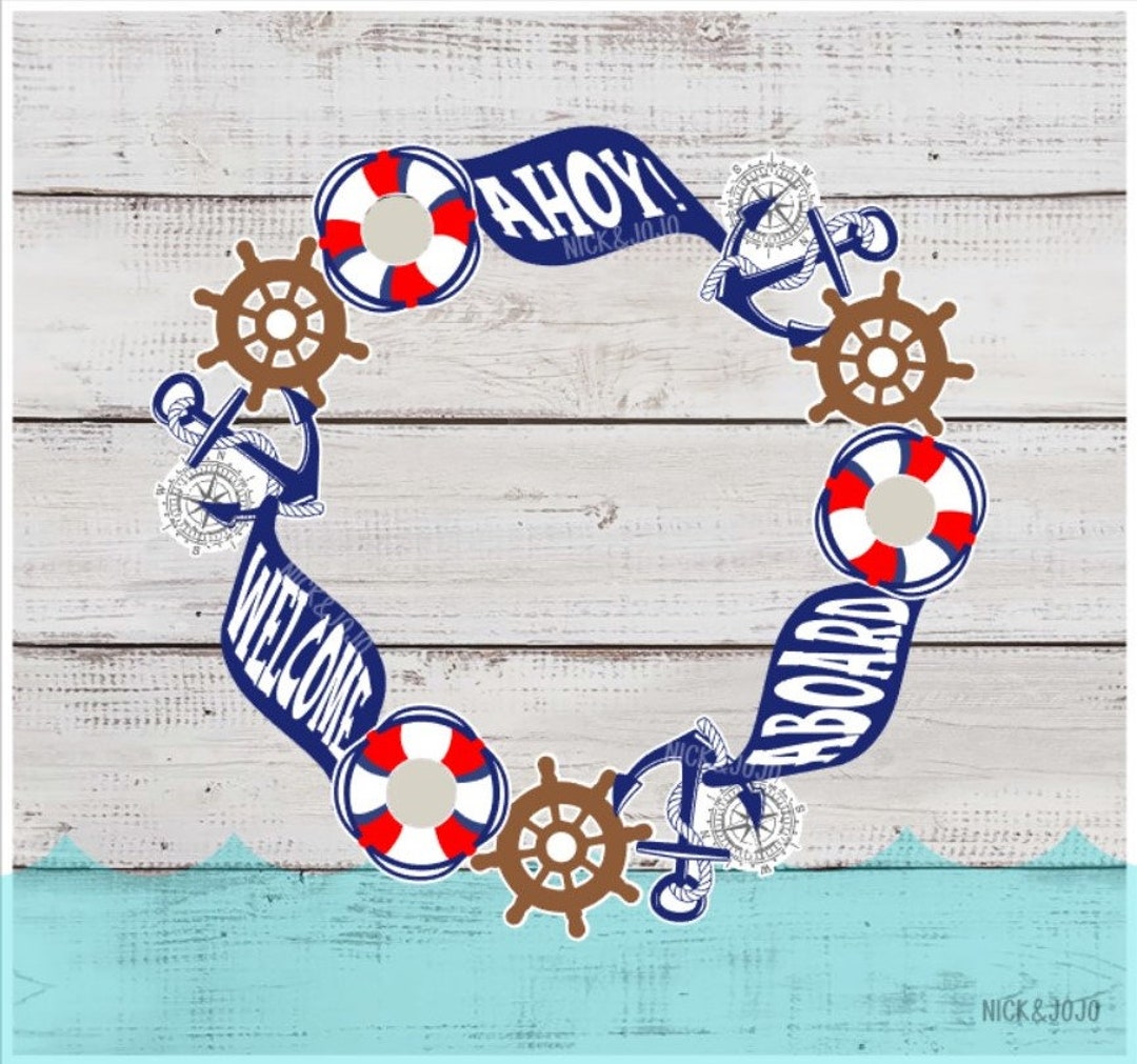 Welcome Aboard Cruise Wreath - Cruise Door Magnet - Etsy