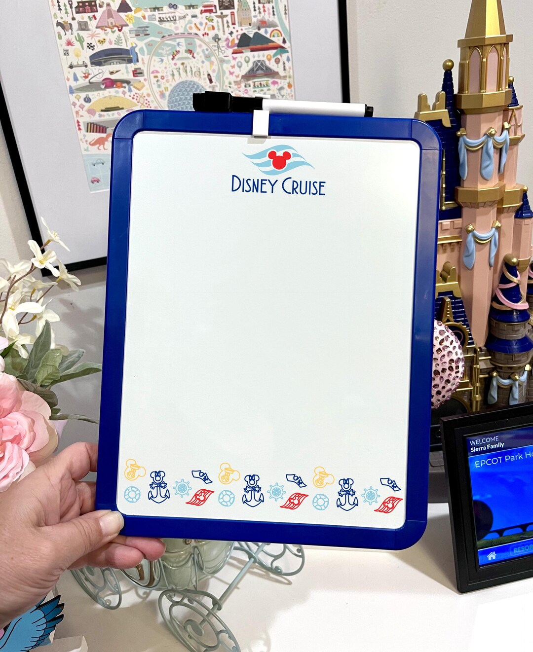 Magnetic Disney Cruise Dry Erase Board - Whiteboard - Memo Board - Fish ...