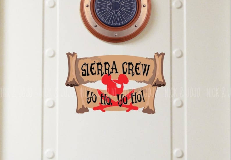 Personalized Pirate Crew Sign - Disney Cruise Door Magnet - Etsy