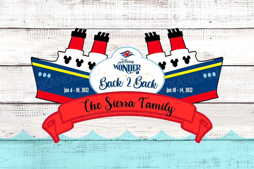 Back to Back Cruise Magnet Personalized Disney Cruise Door Magnet - Etsy